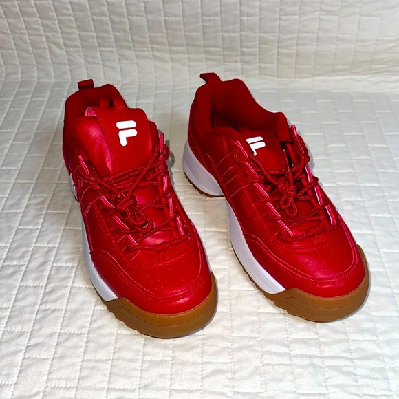 Fila | Shoes | Fila Womens Disruptor Ii Red White 95 Nwob | Poshmark